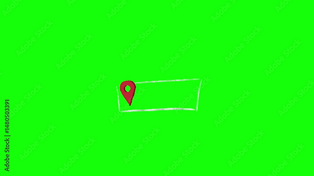 Location Green screen animation motion graphic with chroma key clip ...