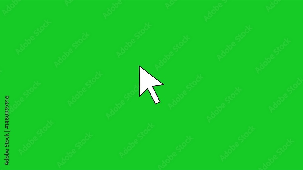2d animation Pointer arrow cursor clicking. Mouse click symbol with ...