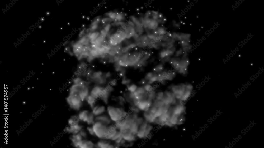 4k. Fire explosion animation, computer graphics fire explosion, smoke ...