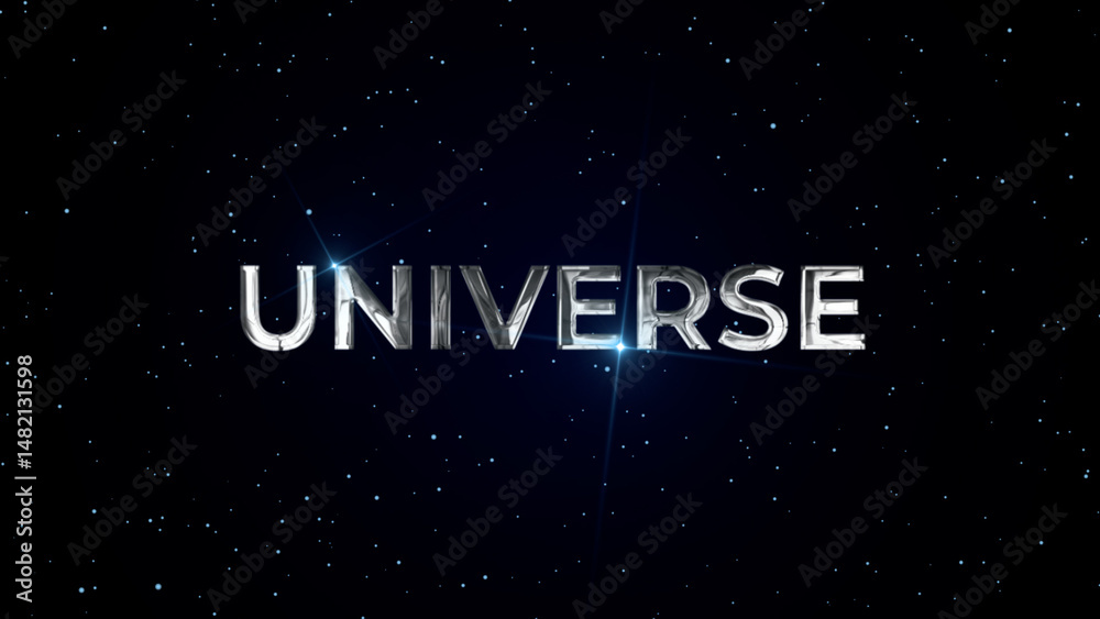 Title Flying Through Stars Stock Template | Adobe Stock