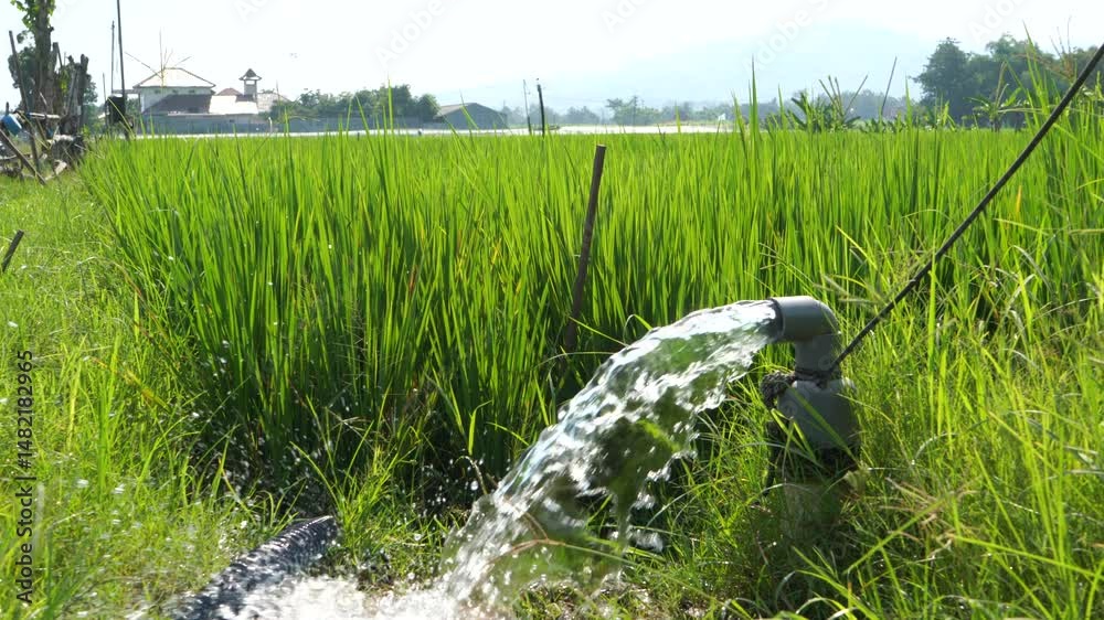 Irrigation of rice fields using pump wells with the technique of ...