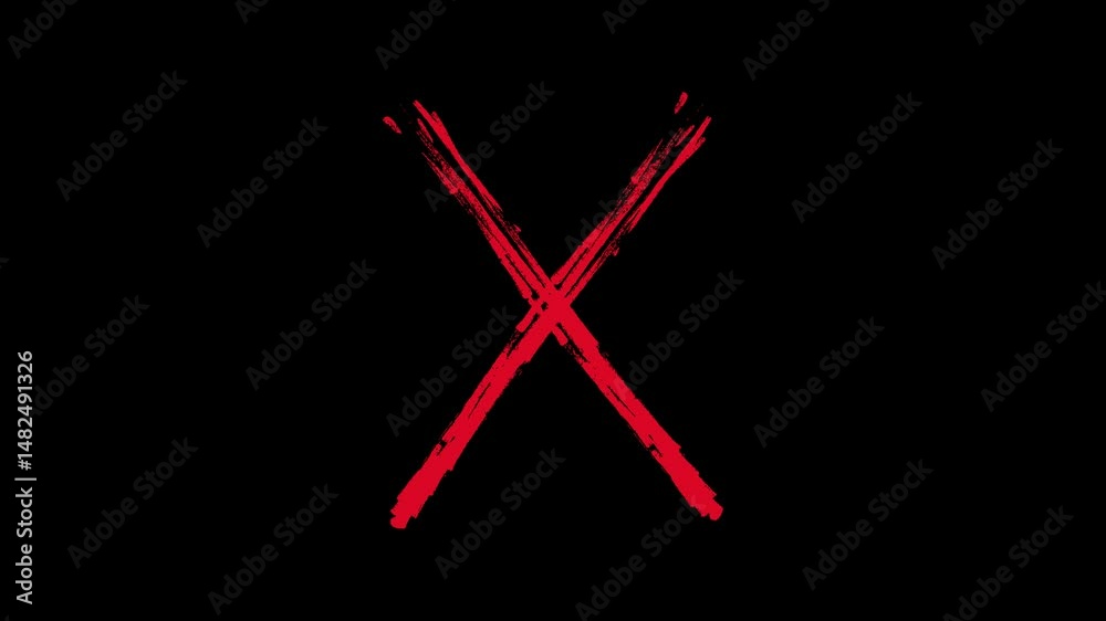 cross mark animation, Wrong Symbol in Motion graphic, Red X letter ...