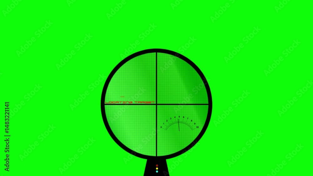 Sniper Rifle Sight Green Screen Animation, 4K Footage, 4K Green Screen ...