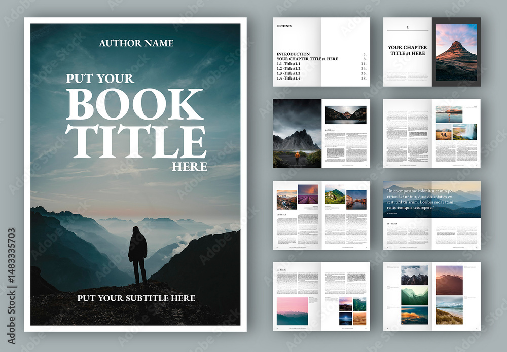 Book Layout Stock Template | Adobe Stock