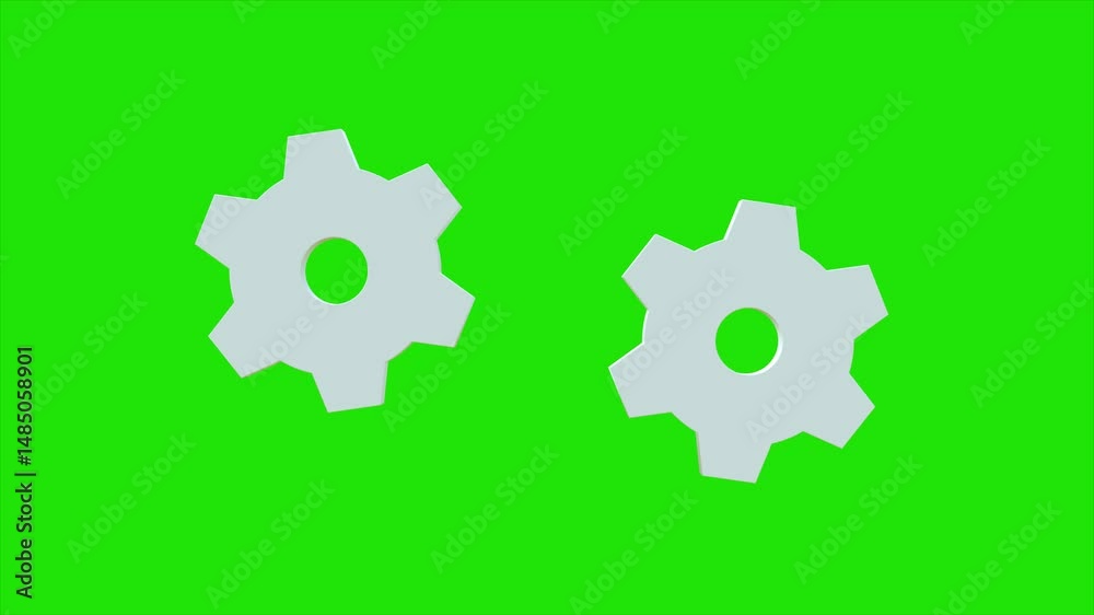 Rotating Gear Animated icon on transparent background 4k. Cog wheel ...