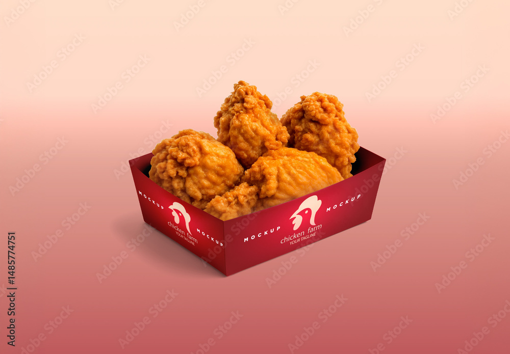 Fried Chicken Packaging Mockup Stock Template | Adobe Stock