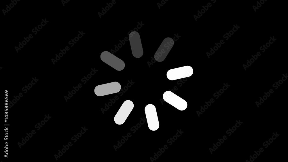 Video footage animation of circular loading indicator in 4K with alpha ...