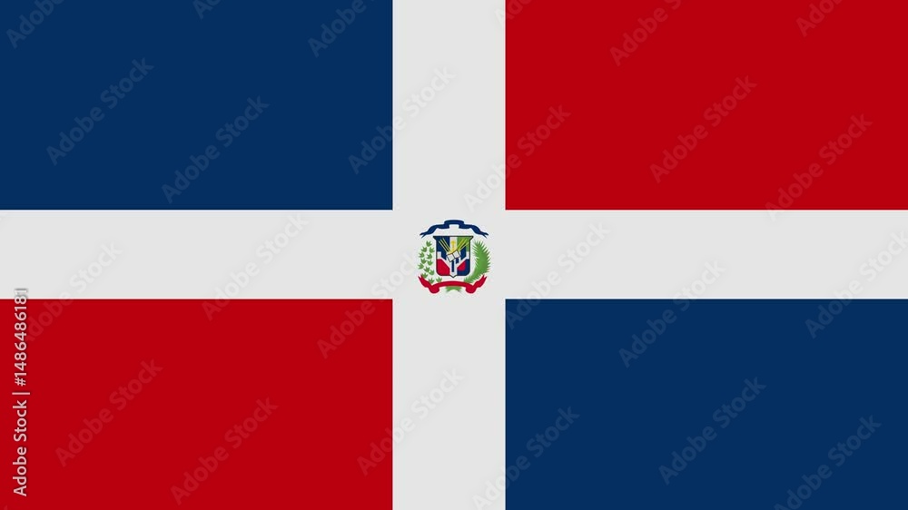 dominican rep flag with animated light sweep Stock Video | Adobe Stock