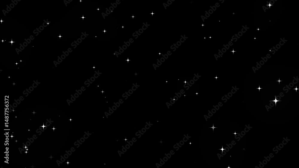 twinkling stars animation alpha channel. falling sparkling stars ...