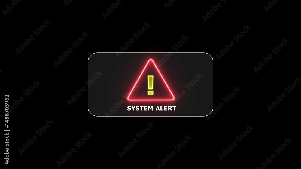 System update warning icon isolated animation . caution warning sign ...