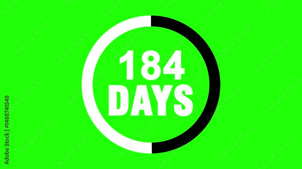 0 to 365 Countdown 2D animated motion graphics video three hundred ...