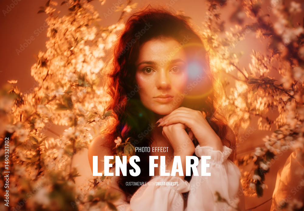 Lens Flare Photo Effect Stock Template | Adobe Stock