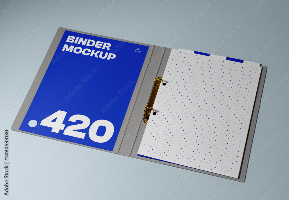 Binder with A4 Card Mockup Stock Template | Adobe Stock