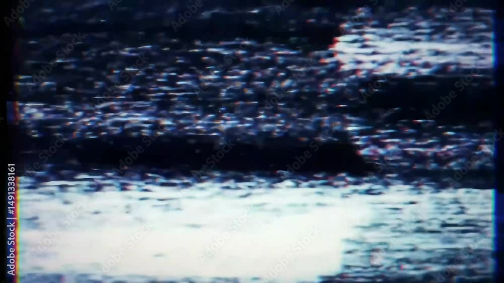 Vintage TV Static Overlay - Distorted Glitch Effect with Noise and ...
