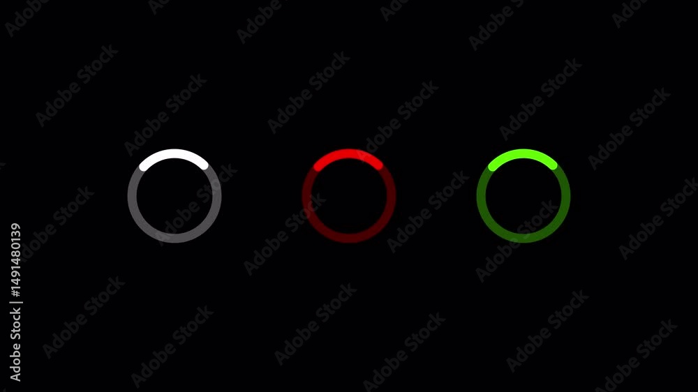 simple loop loading animation with circle dots. simple looping animation progress .Pixelated ...