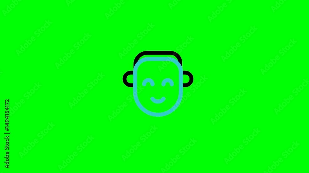 mask icon animation on green screen background, Stock ビデオ | Adobe Stock