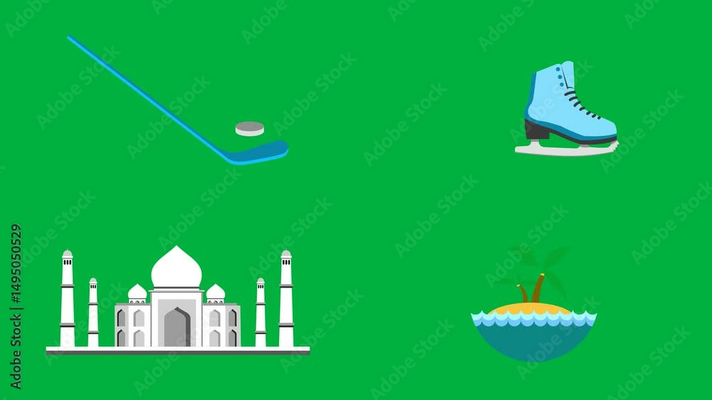 Animated 2d character green screen chroma key 4k This cartoon includes ...