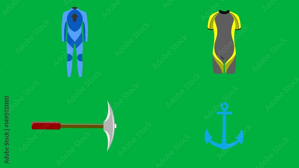 Animated 2d character green screen chroma key 4k This cartoon includes ...