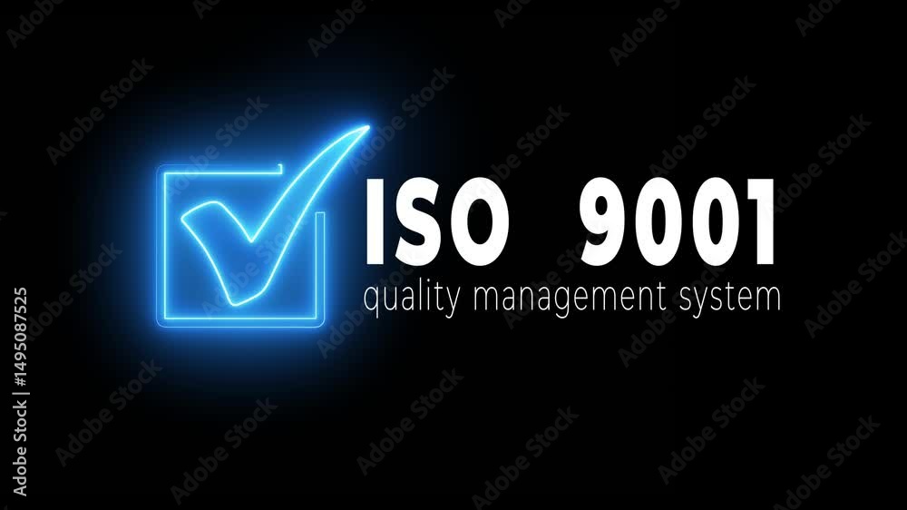 ISO 9001 Quality Management System Concept on the transparent ...