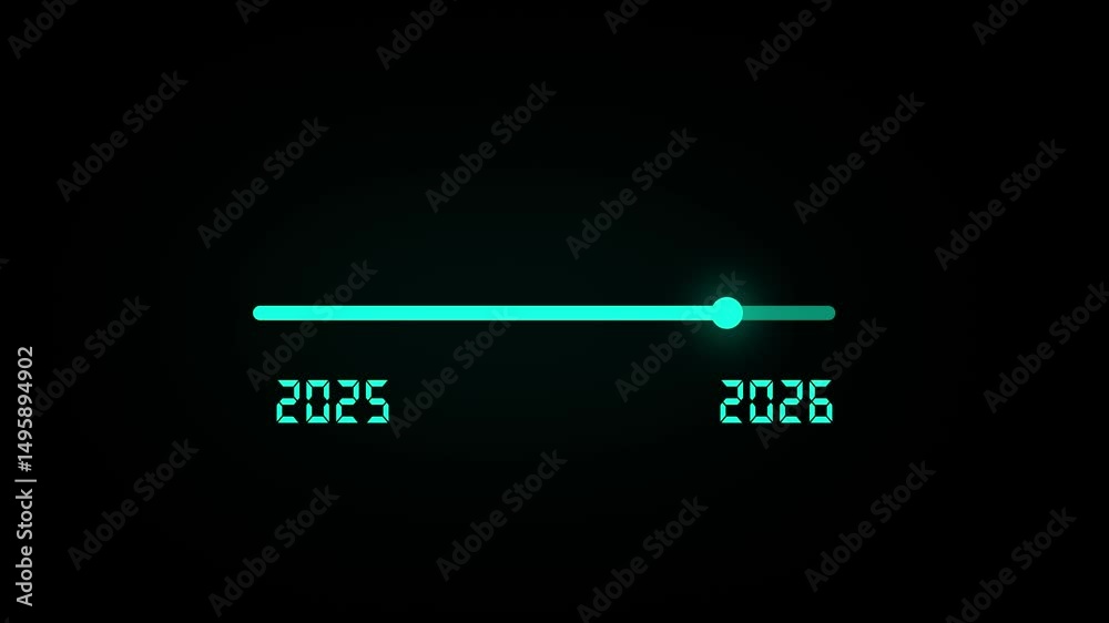 Loading loading bar from 2025 to 2026 new year transfer animation. new ...