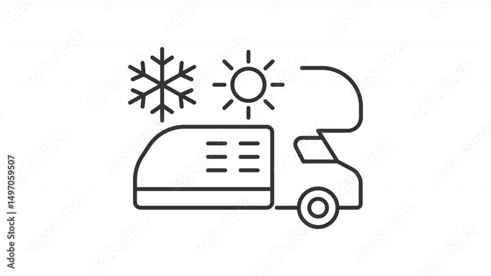Vídeo do Stock: RV air conditioning and heating line animation ...