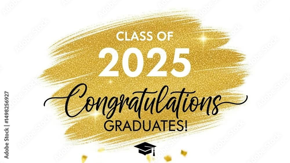 Class of 2025 Graduation Celebration: A Gold-Infused Design with ...