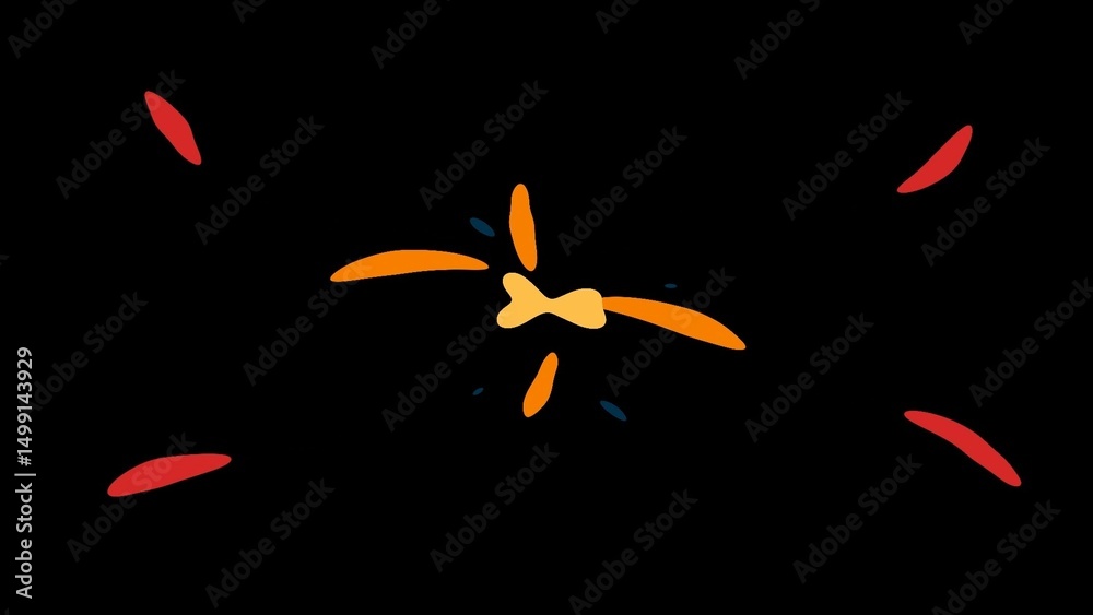 Colorful Sparky Animated Particles Overlay Stock Template | Adobe Stock