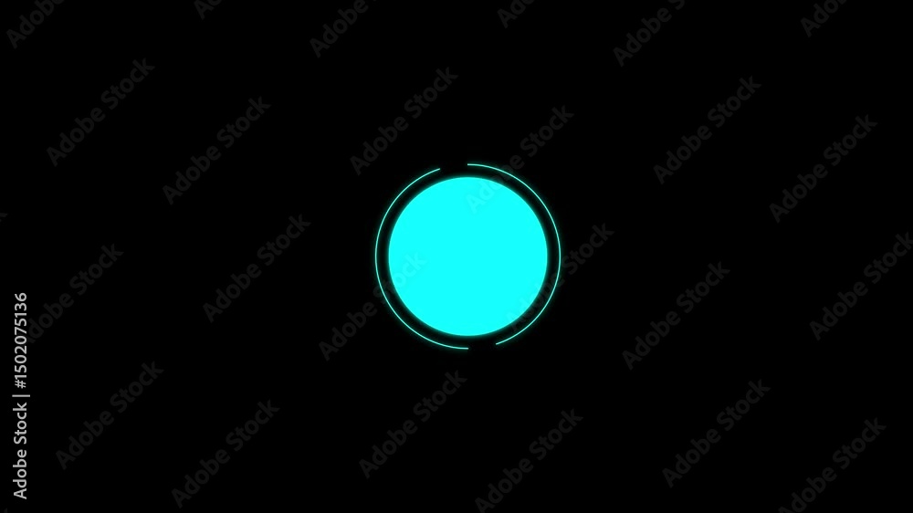 Futuristic digital round hud icon background animation , digital portal ...