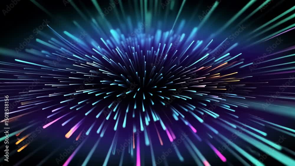 Colorful explosion of light and color. The image is a vibrant and ...
