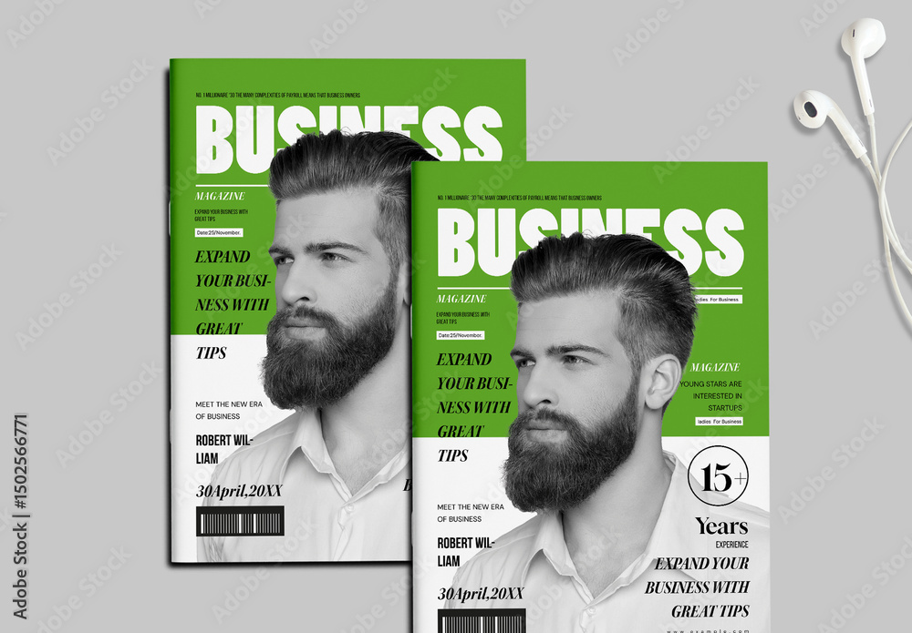 Modern Business Magazine Cover Design Stock Template | Adobe Stock
