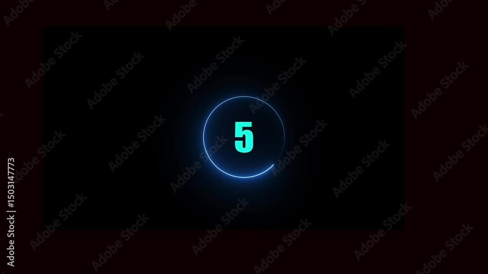 Futuristic 10 seconds countdown timer modern circle. Circle countdown ...