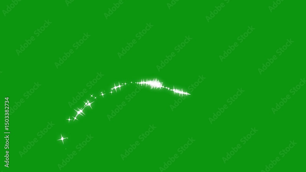 Elegant glowing twinkle star particle motion effect in 4K with alpha ...