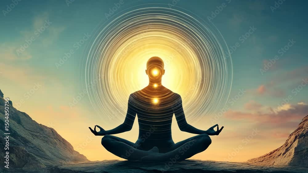 Vidéo Stock Spiritual growth background Grounding visualization of ...