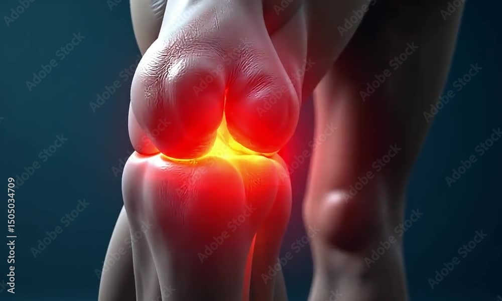Stockvideon 3D Knee Meniscus Simulation Meniscus Tear Surgery Training ...