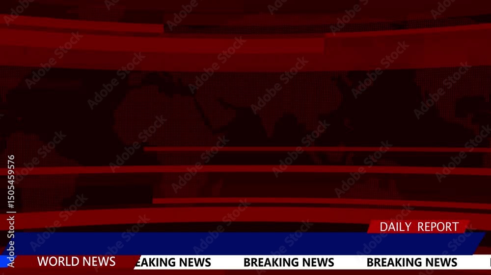 3d virtual news studio green screen background. Breaking News Modern ...