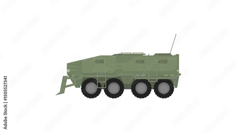 armored personnel carrier on white background. armored vehicle. combat ...