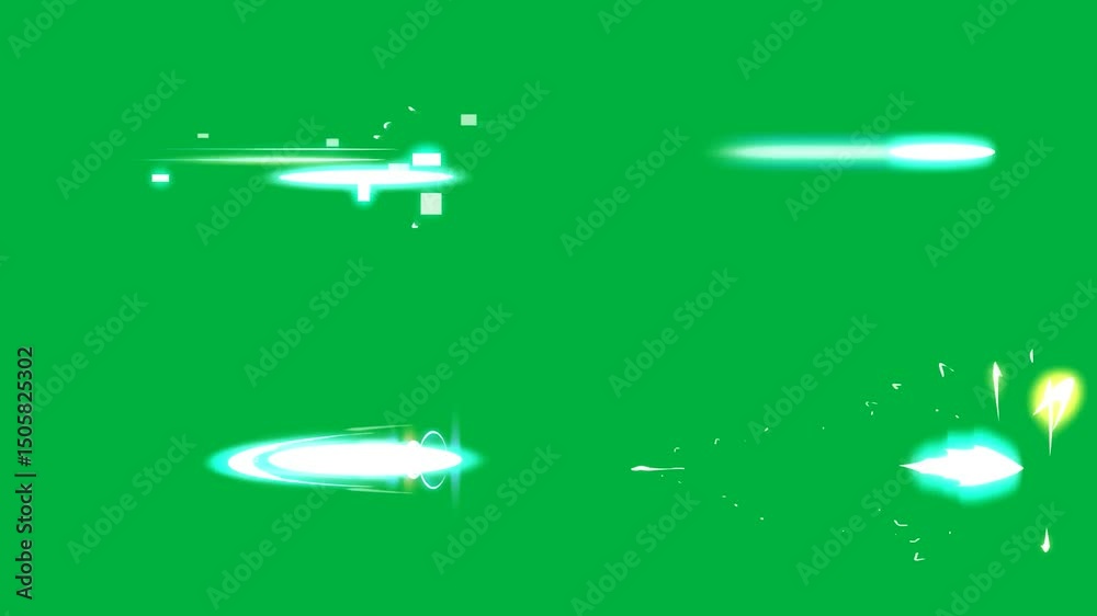 2d character, animated cartoon blue comet, energy trail, flash, green ...