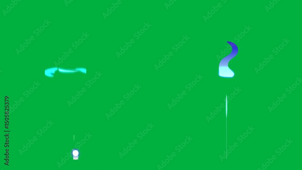 2d character, animated cartoon blue flame, energy streak, vertical ...