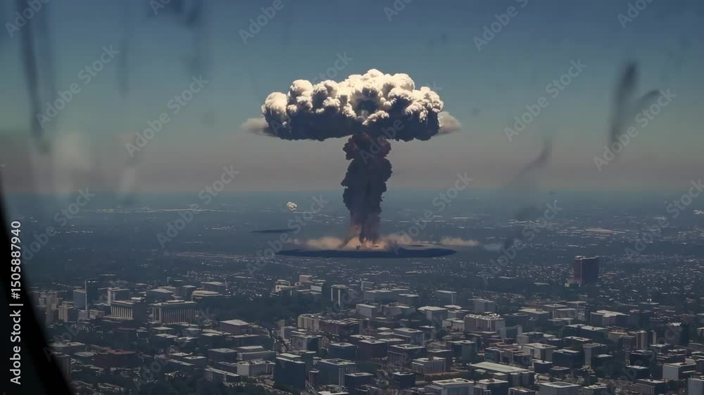 AI-generated video showing a theoretical nuclear detonation in ...