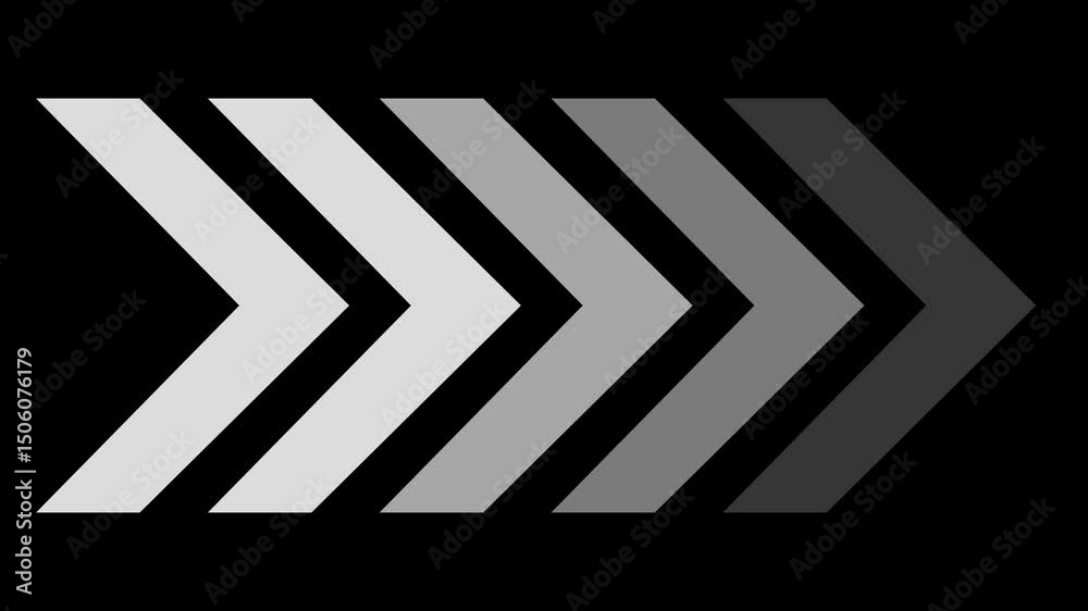 Right-directional white arrow loop animation. Animated arrows for the ...