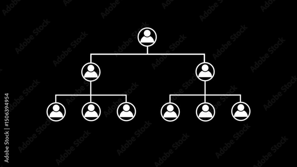 Dynamic Organizational Chart tiered leadership levels, Level ...