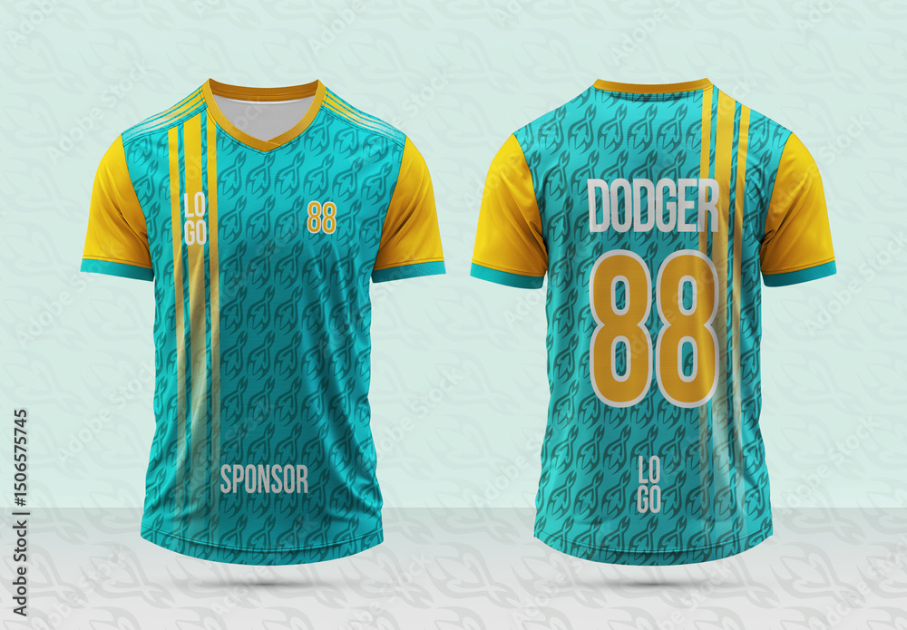 Modern Sport Jersey Design Template Layout Stock Template | Adobe Stock