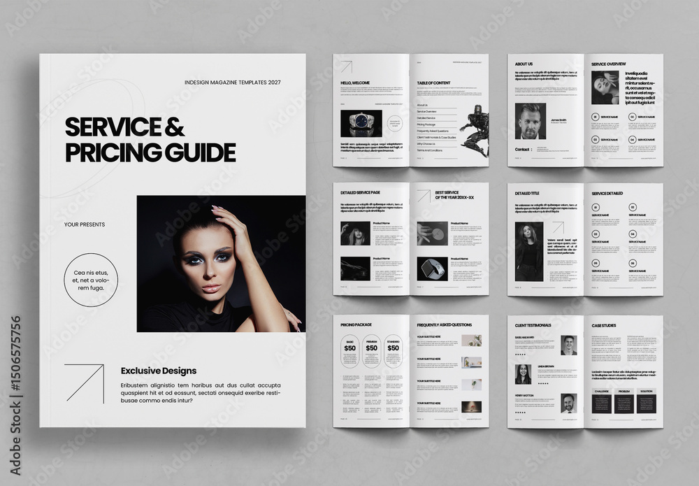 Services and Pricing Guide Template Stock Template | Adobe Stock