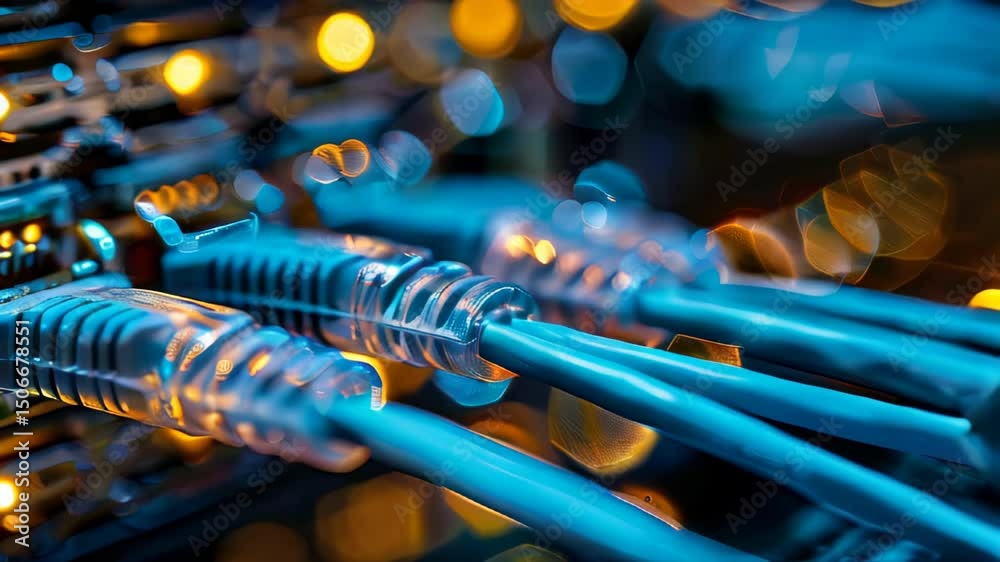 video of Network infrastructure. Telecommunications systems. Data ...