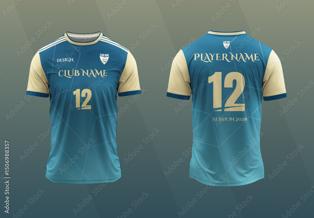 Editable Clean Football Jersey Design Stock Template | Adobe Stock