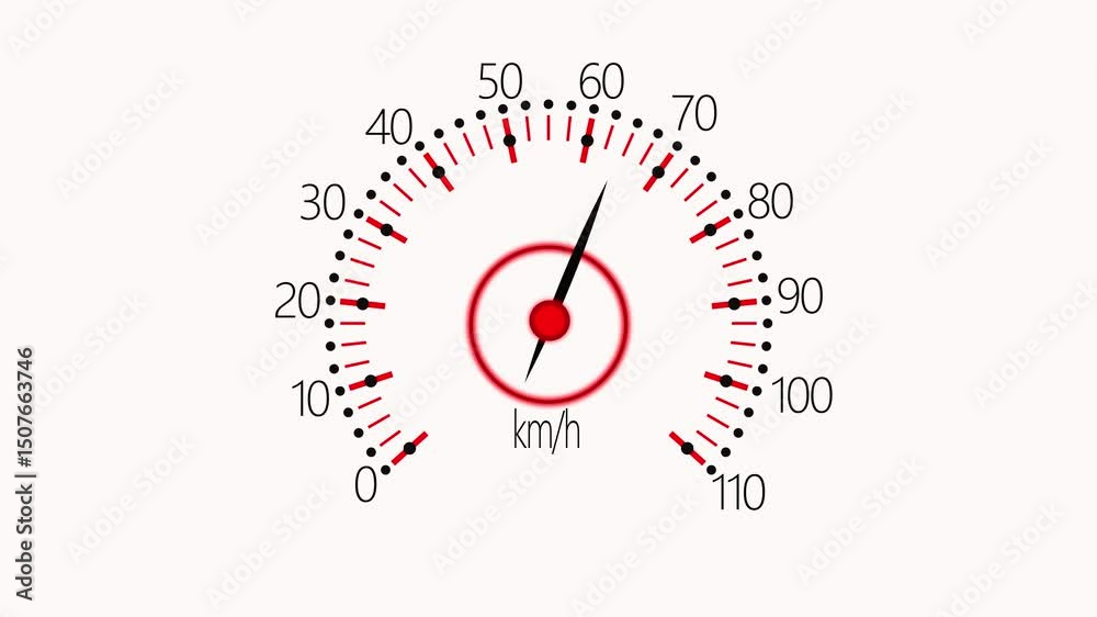 Speedometer Animation Showing Speedometer Needle Moving from Zero to ...
