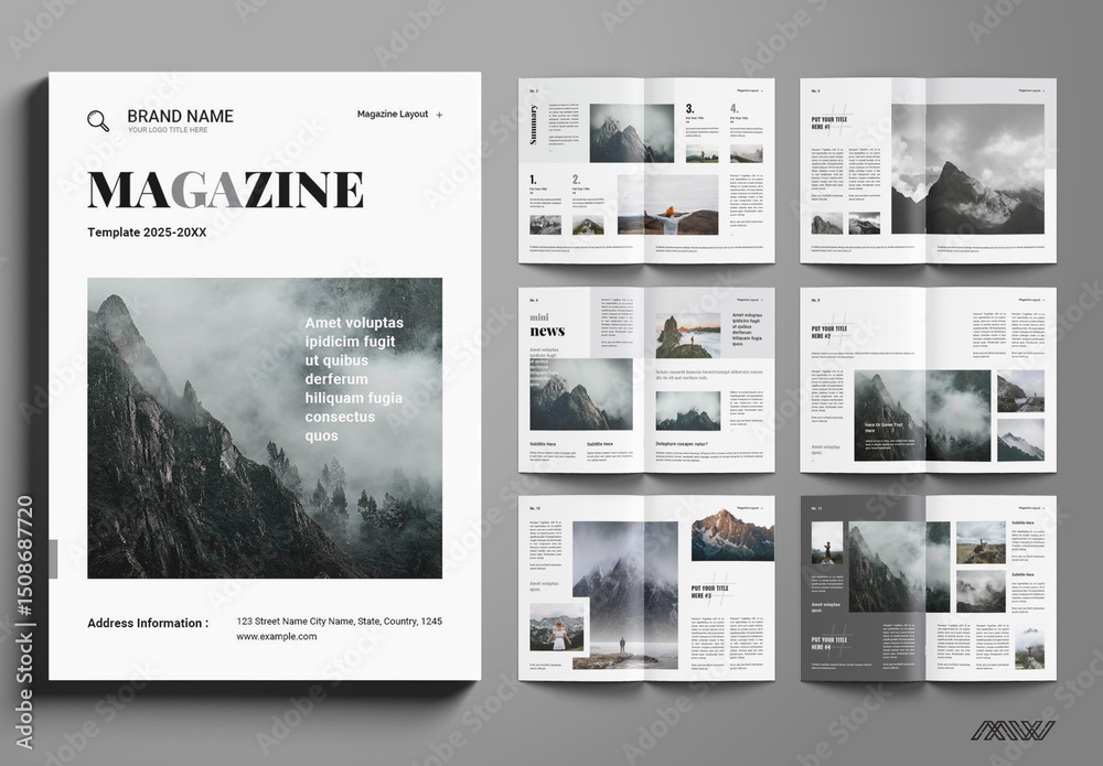 Print Magazine Layout Stock Template | Adobe Stock