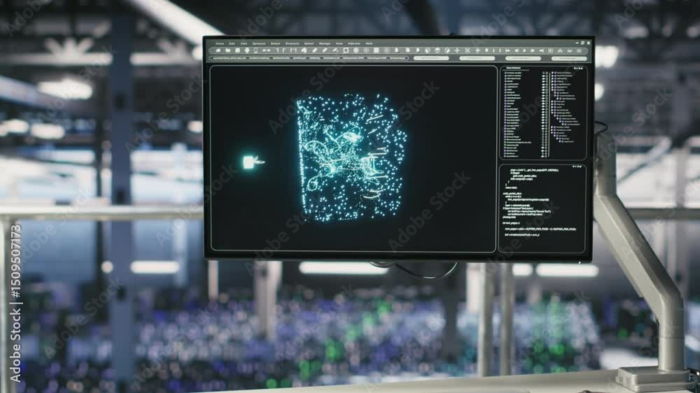 Server hub computer screen monitoring systems processing machine learning datasets for AI ...