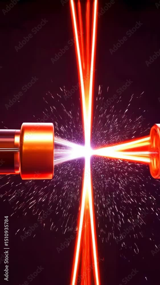 Electrical discharge between two electrodes featuring bright flashes ...