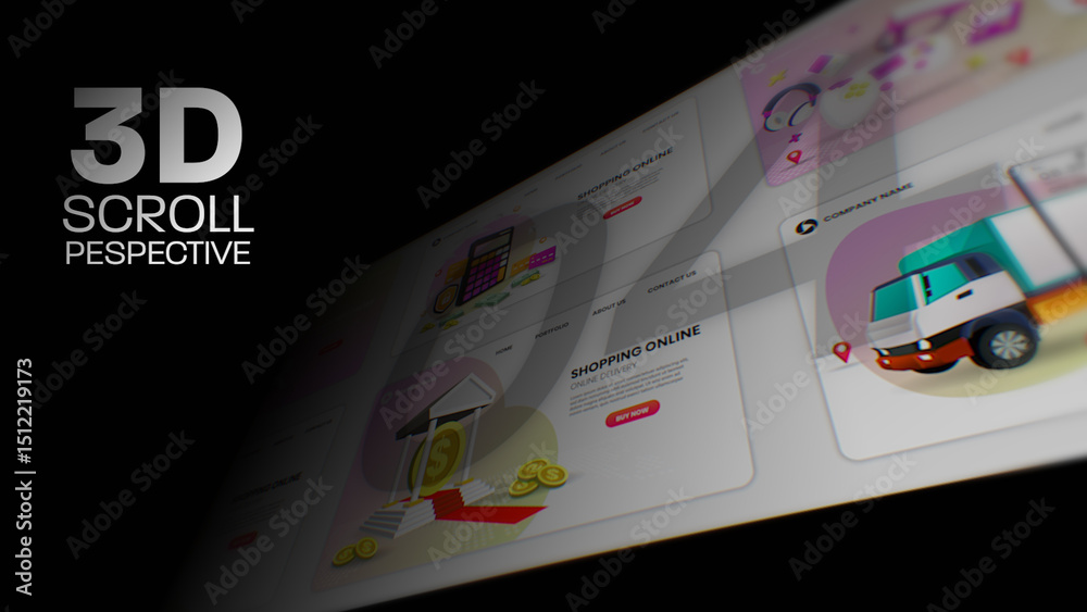 3D Scroll Camera Angle Animations (04) | Animated Scrolling Camera ...